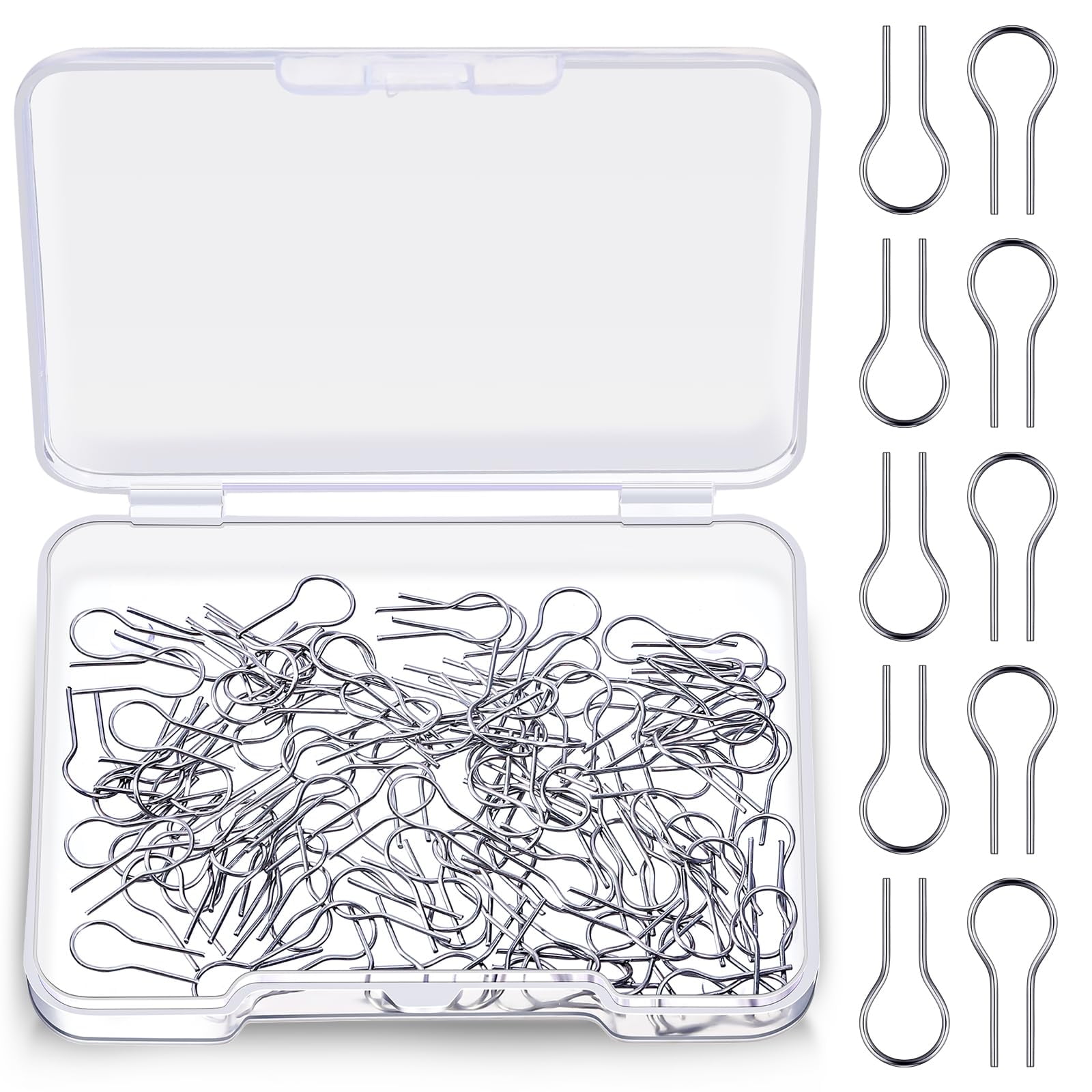 100 Pieces High Temperature Nichrome Wire Jump Rings R Shaped Nichrome ...