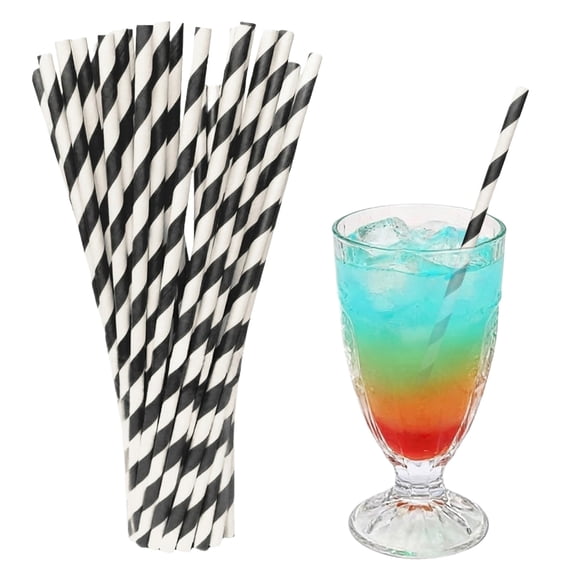 100 Pieces Kraft Paper Straw Disposable Drinking Straw for Party ...