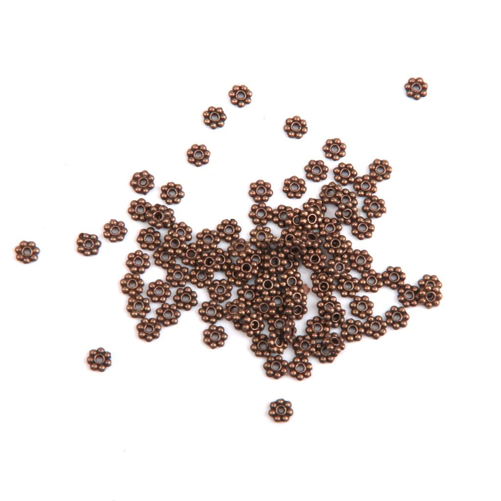 100 Pieces Loose Beads Spacer for Jewelry Making Supplies Bulk Bead 4mm ...