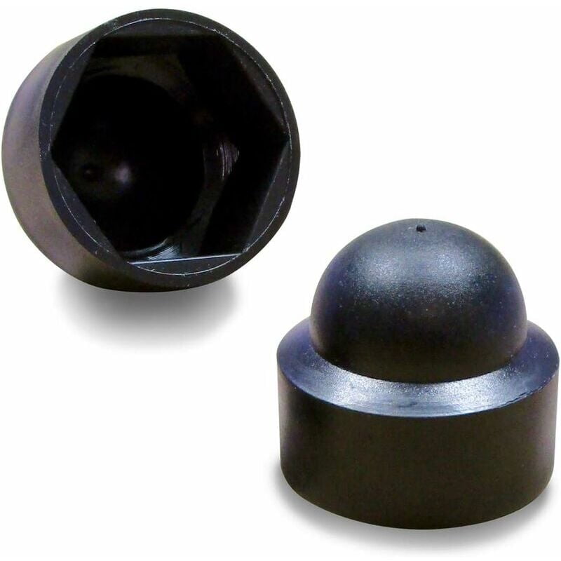 100 Pieces - M8 Protective Screw Nut Cover 13 Mm Key - Black Plastic ...