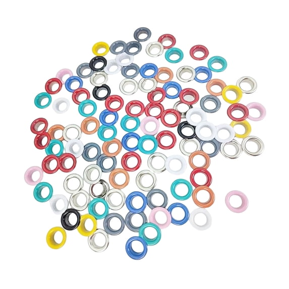 100 Pieces Metal Eyelets 5mm Inner Diameter Eyelets Round Shape Eyelets ...