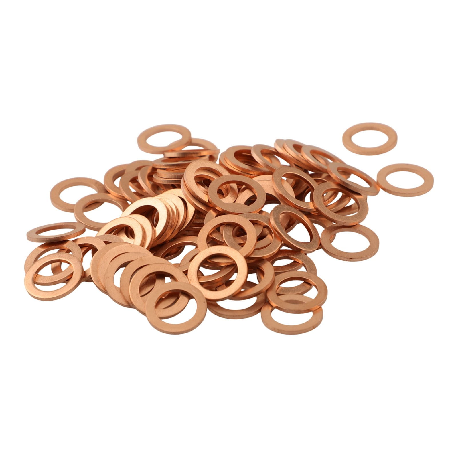 100 Pieces Metric Copper Washers Assortment Kit Flat Ring Sealing ...