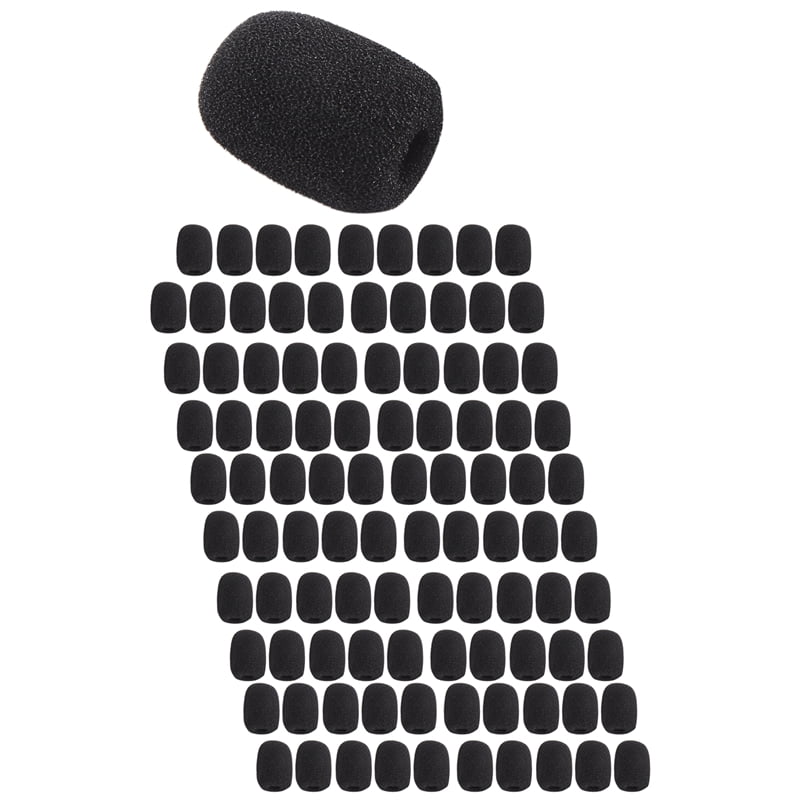 100 Pieces Mini Foam Microphone Windscreen for Headset Microphones ...