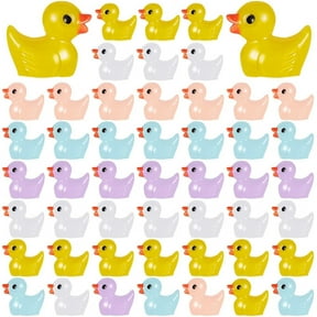 100pcs Mini Resin Ducks, Bulk Little Duck Figures Plastic Small ...