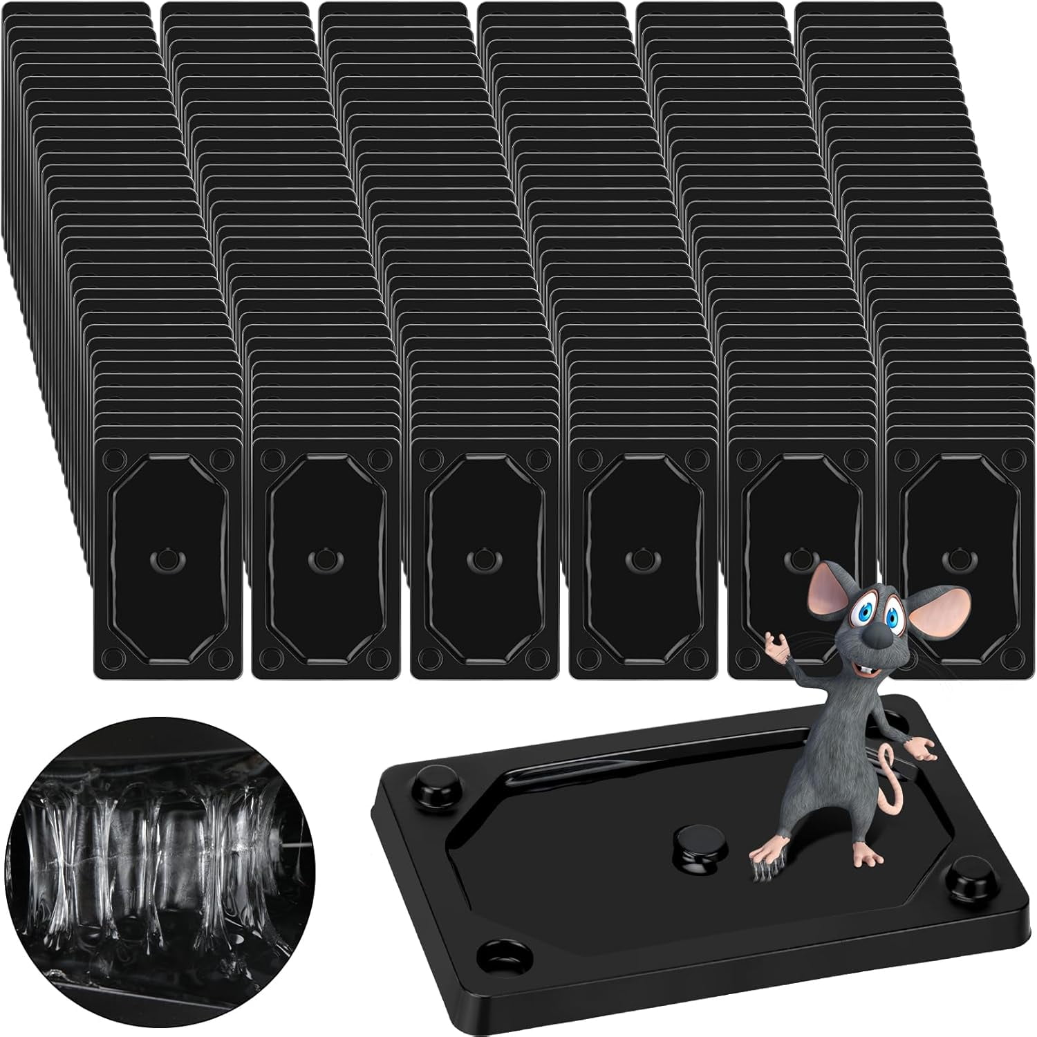 100 Pieces Mouse and Insect Glue Traps Baited Sticky Plastic Boards for ...