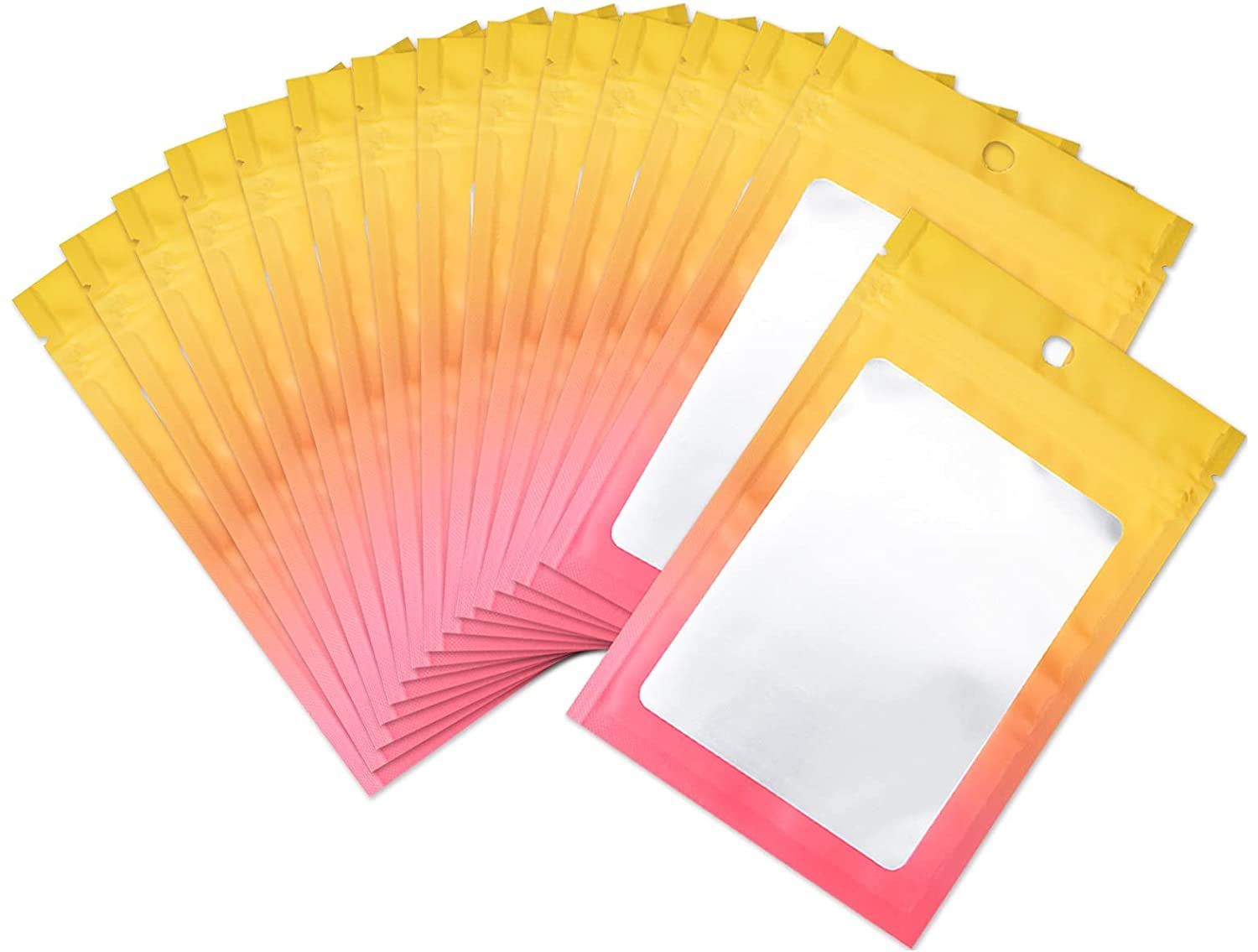 100 Pieces Mylar Bags, Resealable Smell Proof Bags with Zipper and ...