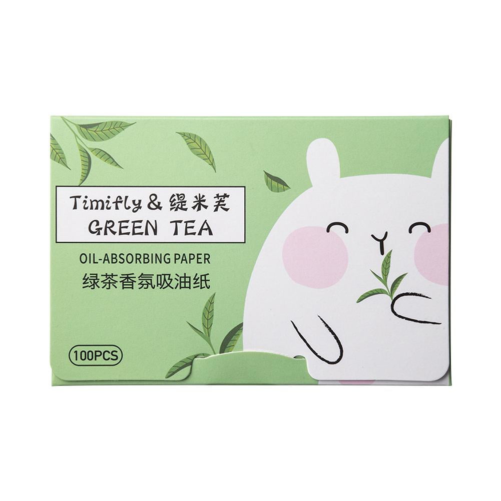 100 Pieces Natural Wood Pulp Facial Absorbent Paper - Oil Control ...