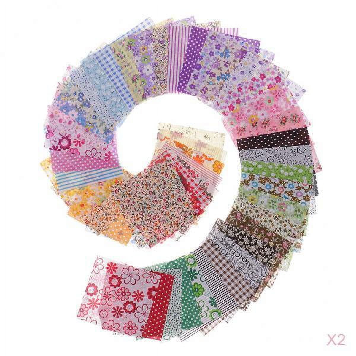 100 Pieces Of Fabric Remnants Patchwork Cotton Fabrics Fabric Packages ...