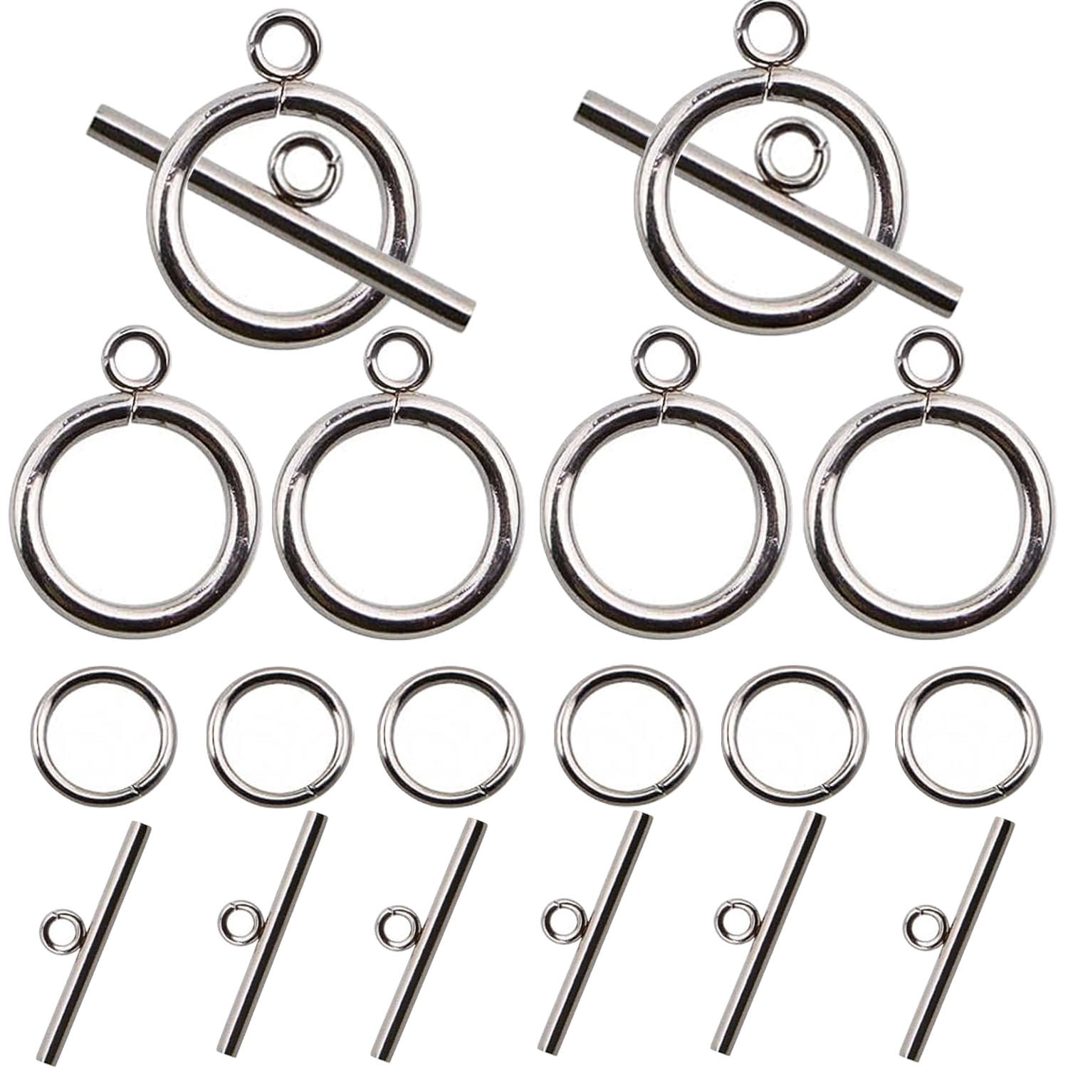 100 Pieces Open Jump Rings with a Plastic Box with 40 Sets Stainless ...