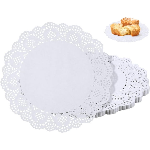 100 Pieces Paper Doilies, 12 Inch Doilies for Food, Disposable Lace ...