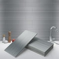100-Pieces Peel and Stainless Backsplash Self- Tiles, 3" x 6" Subway ...