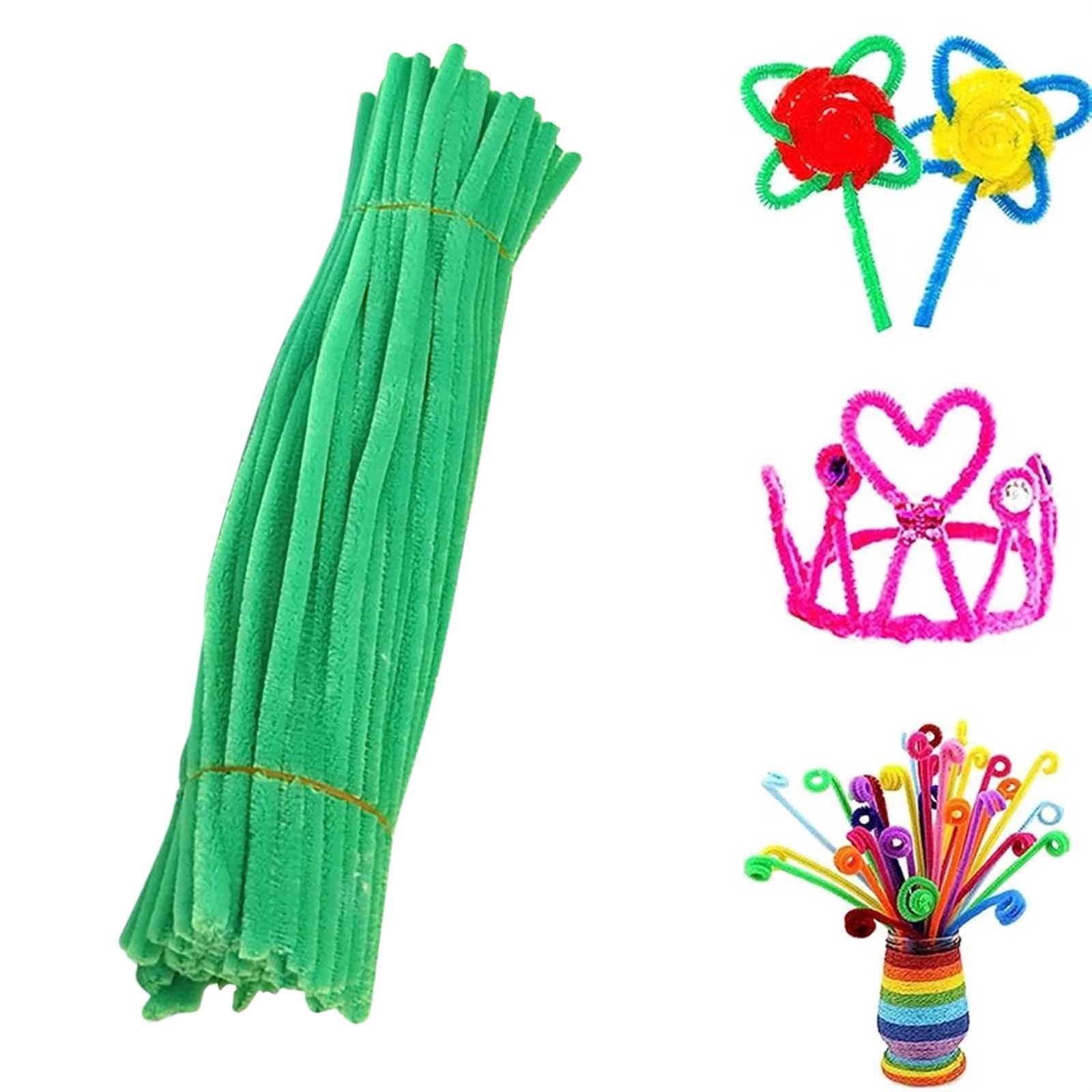 100 Pieces Pipe Cleaners Chenille Stem, Pastel Candy Color Pipe ...