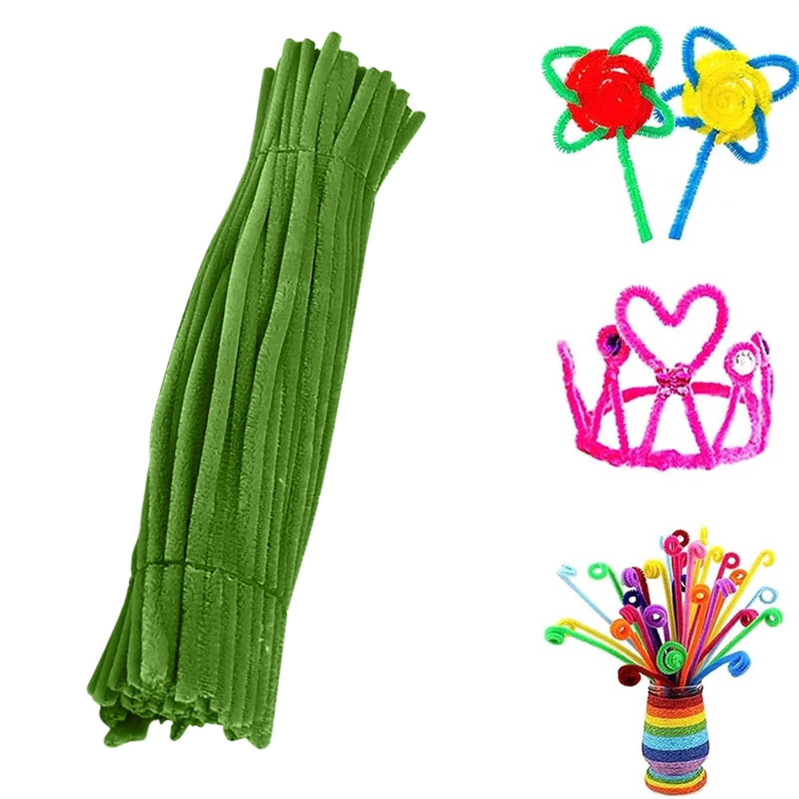 100 Pieces Pipe Cleaners Chenille Stem, Pastel Candy Color Pipe ...