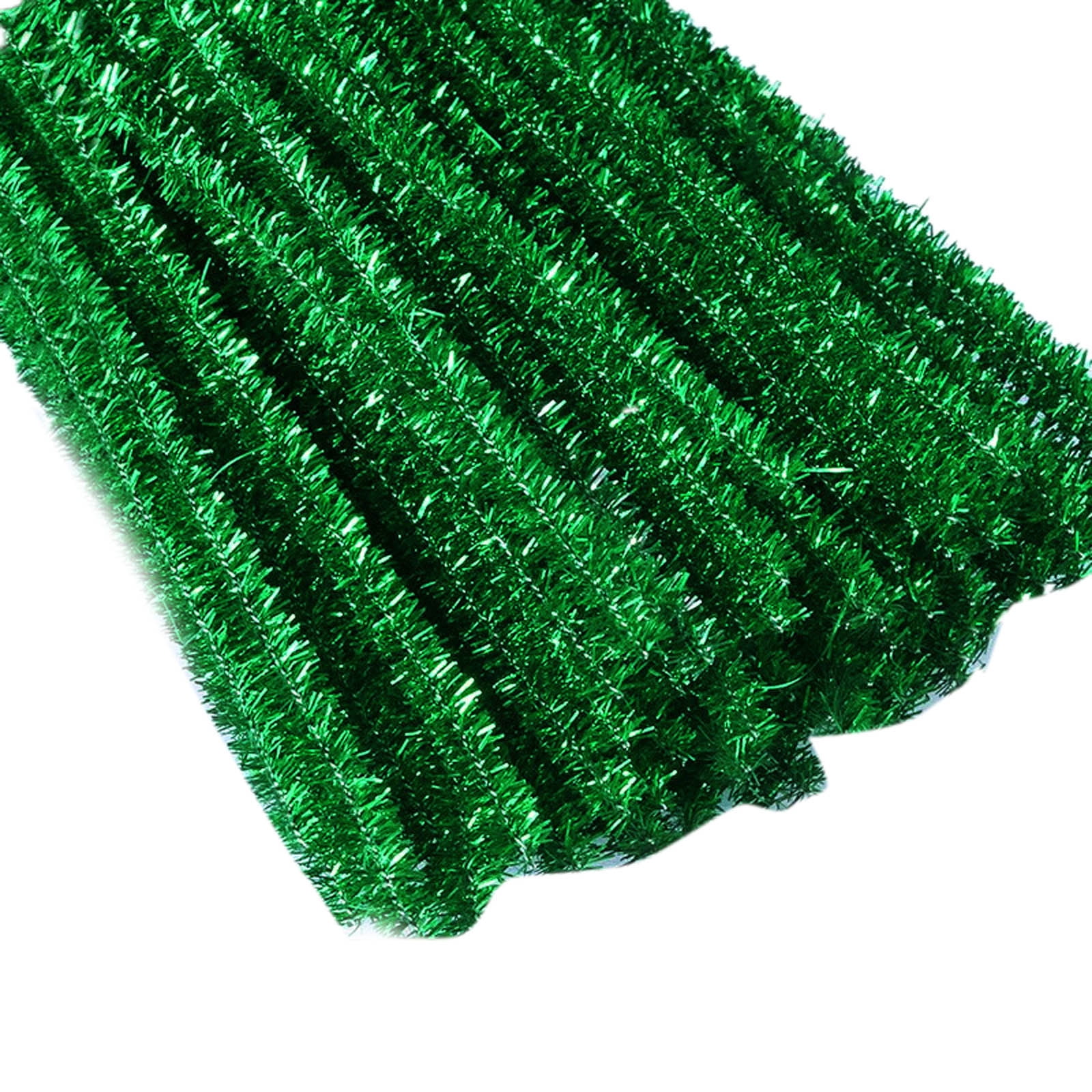 100 Pieces Pipe Cleaners Craft Supplies 12 Inch, Golden Glitter Fuzzy ...