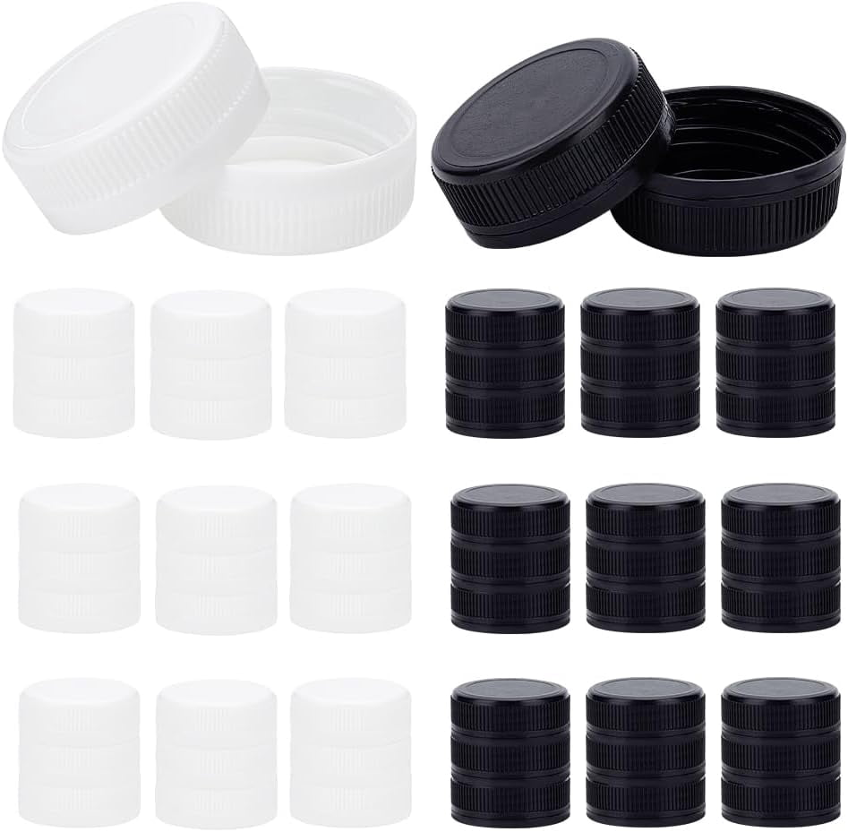 100 Pieces Plastic Bottle Caps Replacement 38mm/1.5" Container Sealer ...