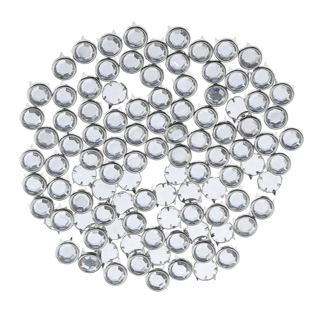 100 Pieces Punk Rivet Fold Claw Bead DIY Metal Stud Bags Clothes Belt ...