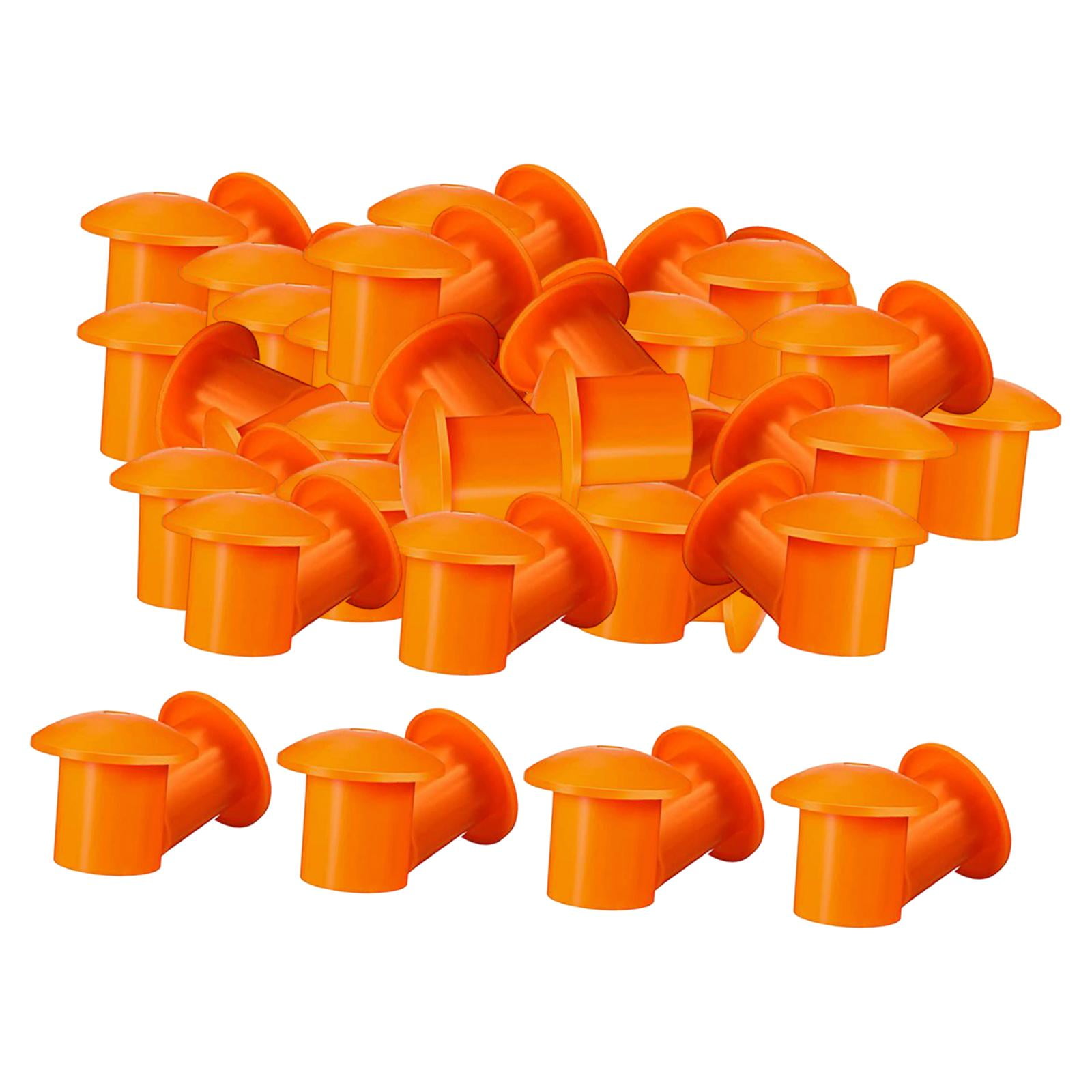100 Pieces Rebar Safety Caps Steel Rod End Caps Plastic Impact ...