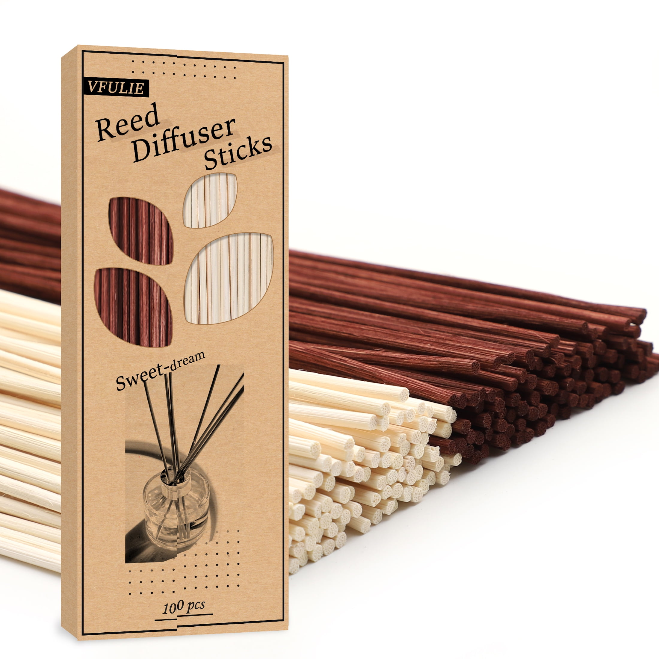 Walmart 100-Piece 3mm Thick Rattan Reed Diffuser Sticks for Essential ...