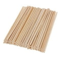 100 Pieces Round Natural Balsa Wood Wooden Sticks Dowel Rod for Model ...