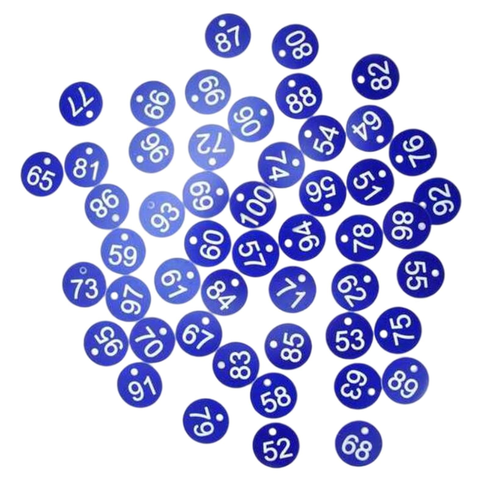 100 Pieces Round Numbered Tag Number Tag for Restaurant Locker +white ...