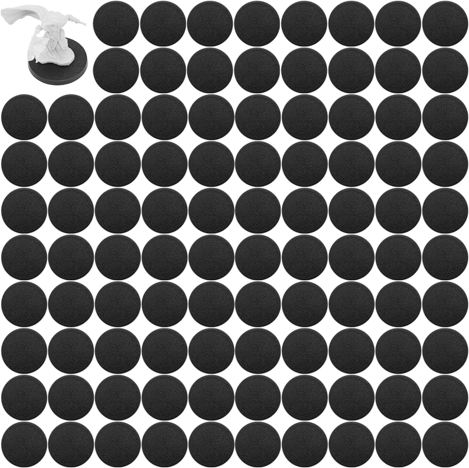 100 Pieces Round Plastic Model Bases 25mm or 0.98inch,Figure Display ...