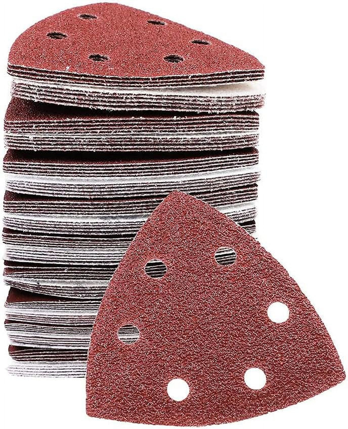100 Pieces Sanding Sheets, Sandpaper, 6 Holes Sanding Pads, Sanding ...