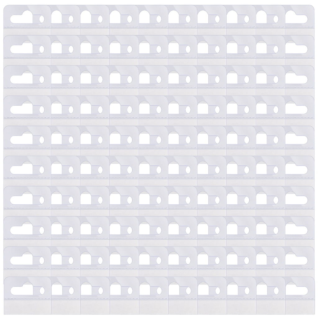 100 Pieces Self Stick Slot Hole Hanging Tabs Hook for Store and Office ...
