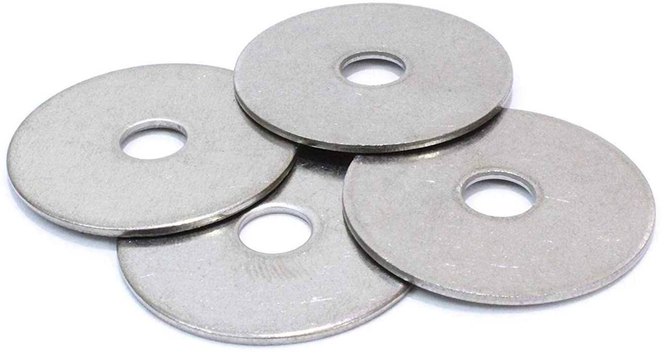 100 Pieces Stainless Steel 316 1/4" Fender Washer OD 1" - Walmart.com