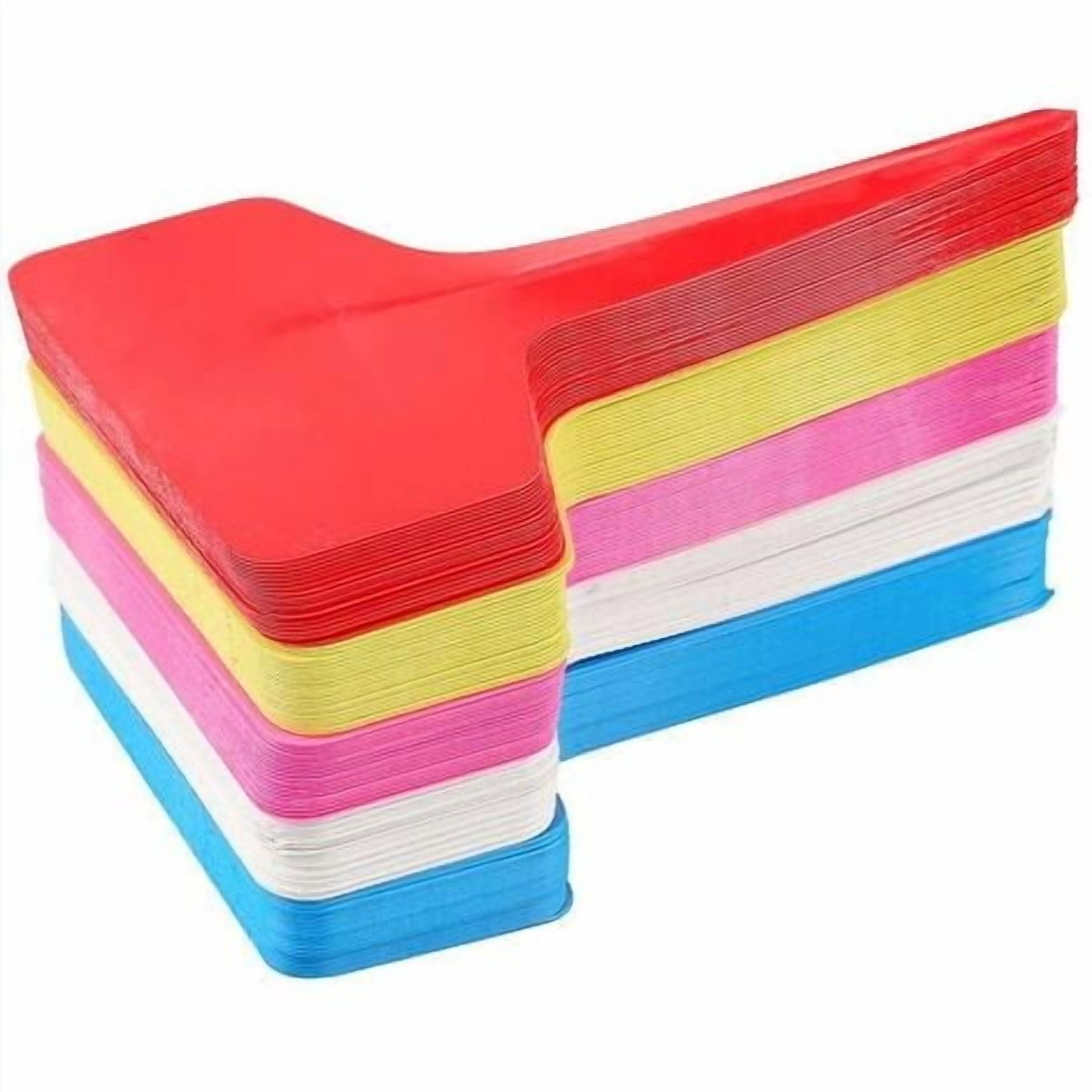 100 Pieces T-Type Plastic Plant Markers and Labels, 6-10cm Reusable ...