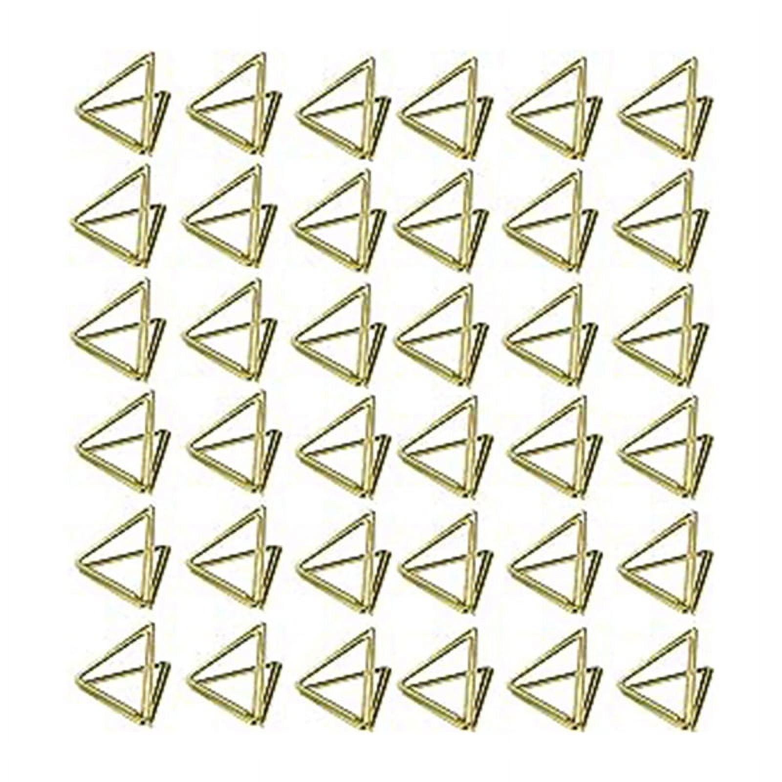 100 Pieces Table Card Holder Triangle Card Holder Mini Metal Picture ...