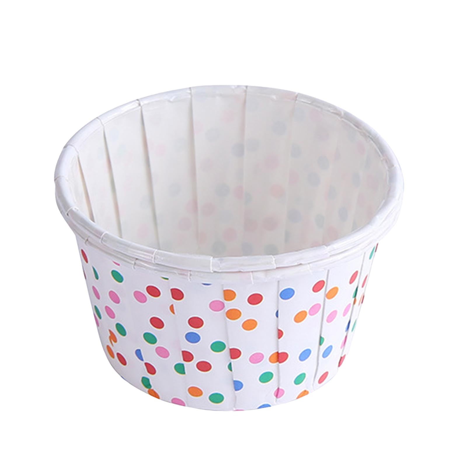 100 Pieces Thickened Disposable Cake Paper Cups with Food-Grade ...