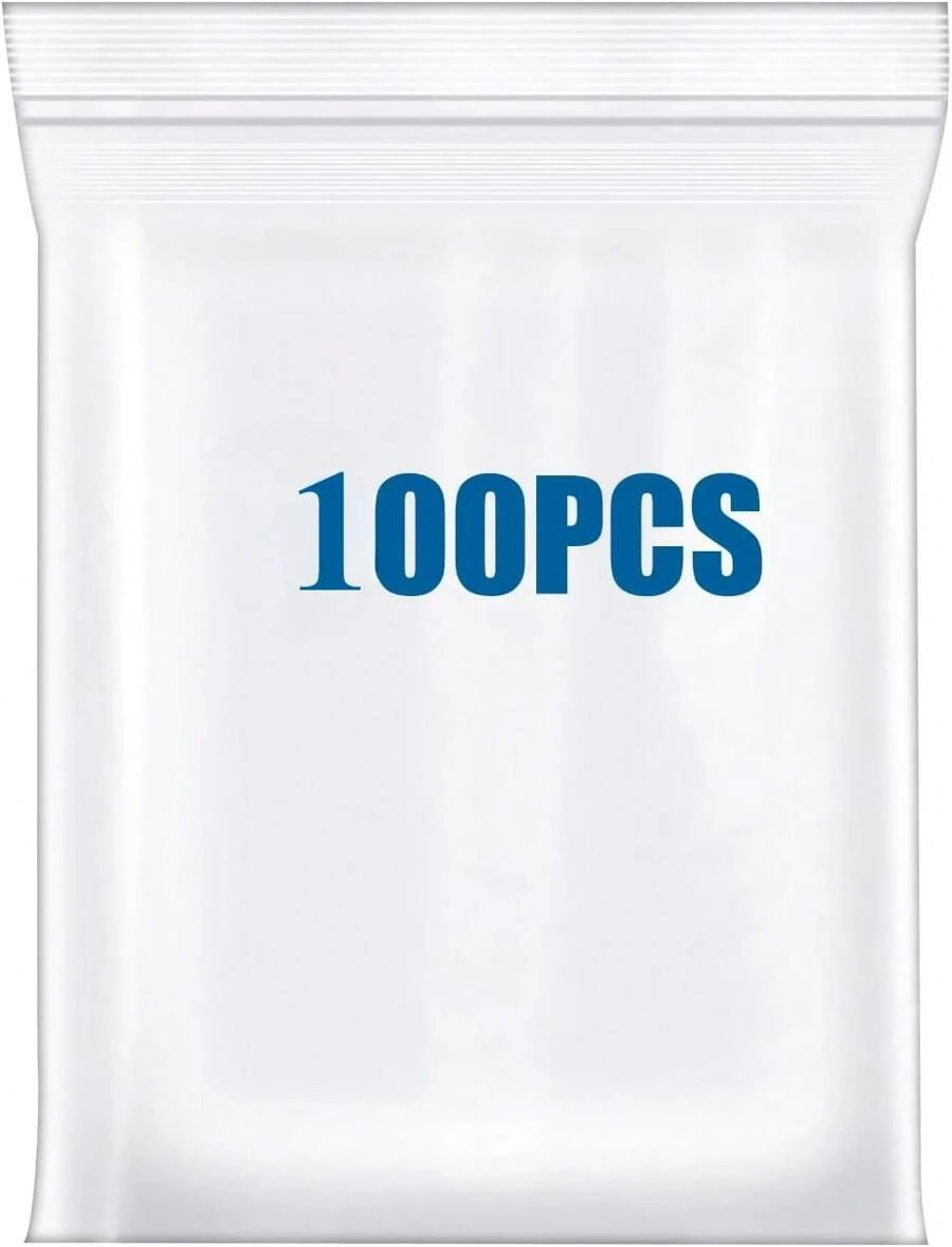 100 Pieces Of Transparent Self-Locking Self Sealing Bags, Made Of ...