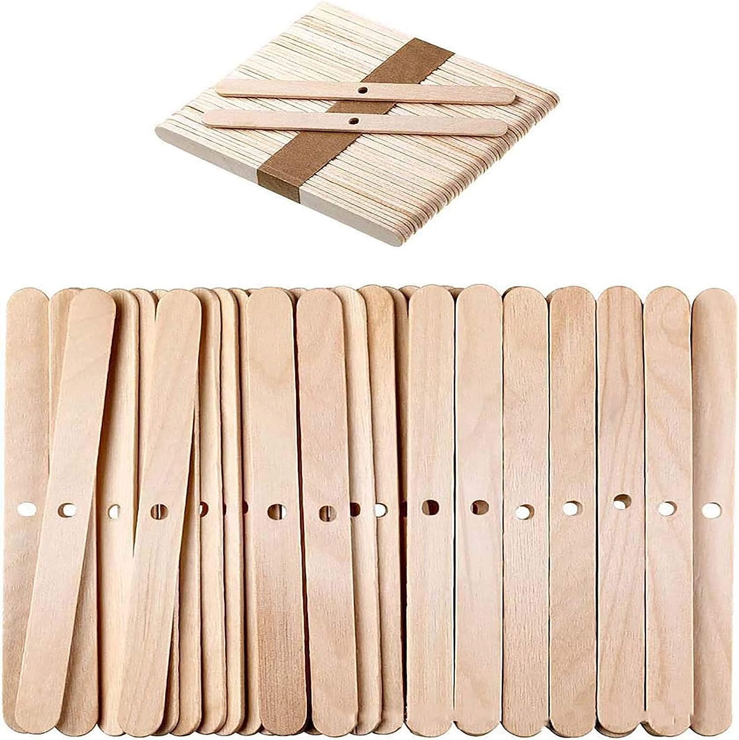 100 Pieces Wooden Candle Wick Holders, Candle Centering Device, Wick ...