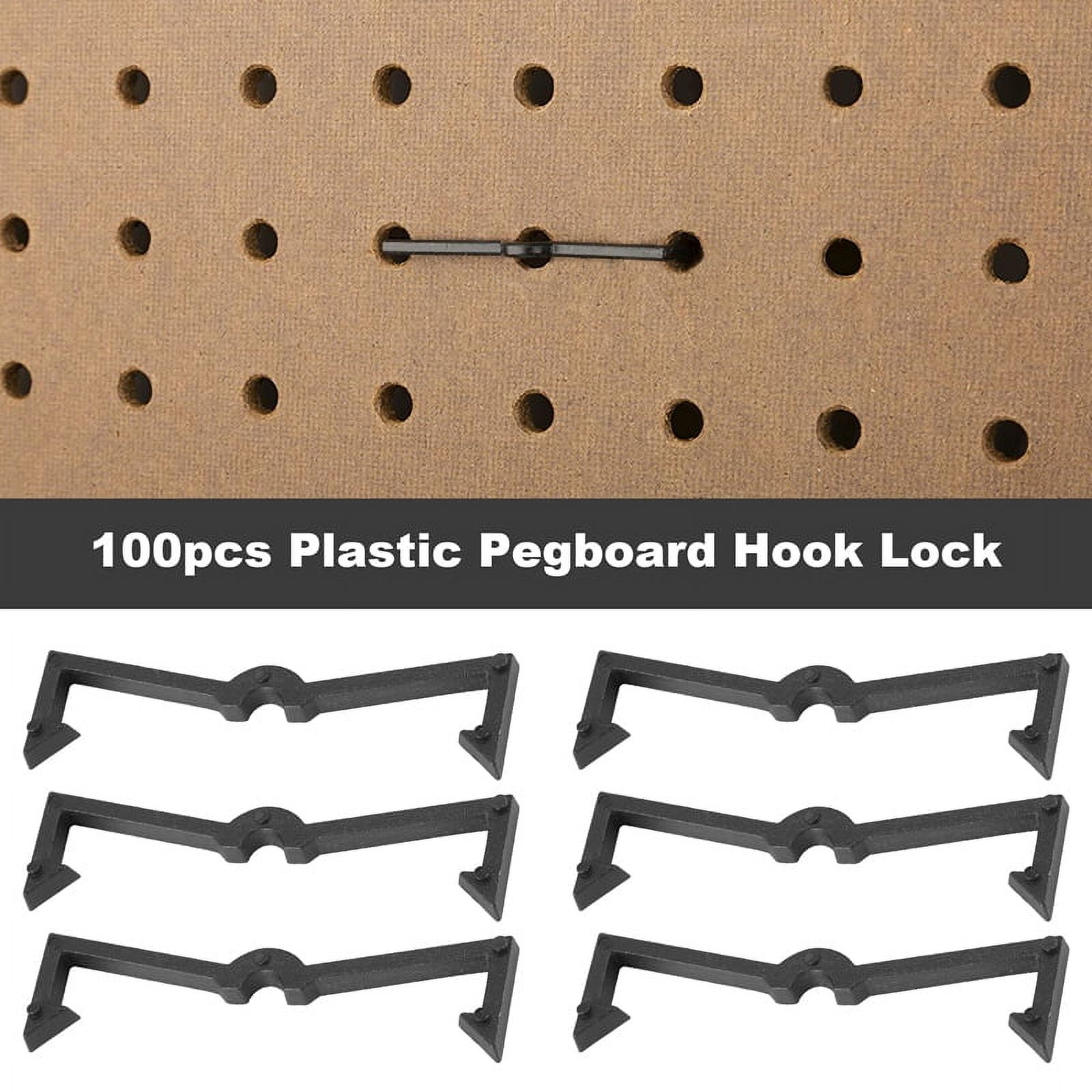 100 Pieces of Plastic Pegboard Hook Lock Display Storage Rack - Walmart.com