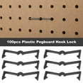 100 Pieces of Plastic Pegboard Hook Lock Pegboard Display Hook Storage Rack - Walmart.com
