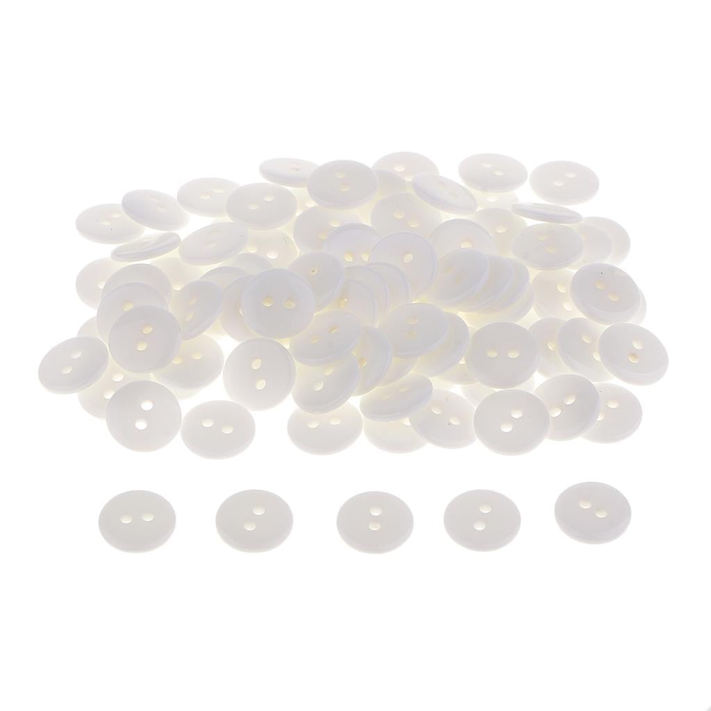 100 Pieces two holes Buttons Round resin Buttons for Crafts Sewing ...