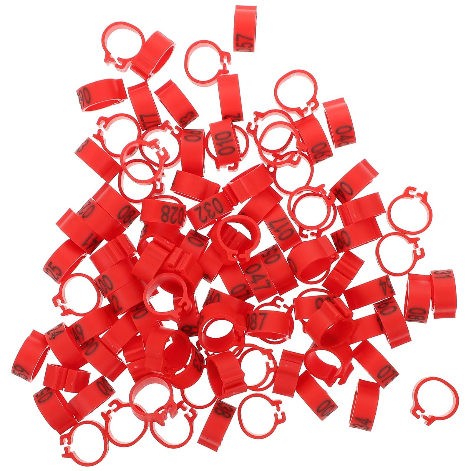 100 Pigeon Leg Bands Lovebird Finch Identification Rings Red - Walmart.com