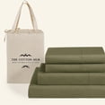 100% Pima Cotton California-Queen Size 4-PCs Sheet Set (Solid, Moss ...