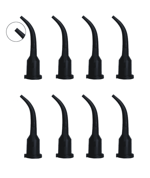 100/Pk Dental Delivery Bent Luer-Lock Tips Black - Walmart.com