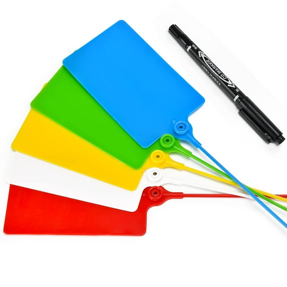 100 Plastic Label Tags Shipping Tags Waterproof Tags for Labeling Zip ...