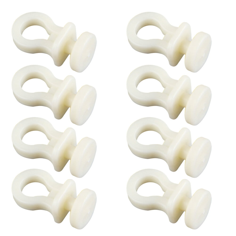 100 Plastic Rod Slides Curtain Hooks Gliders for Living Room & Bathroom ...