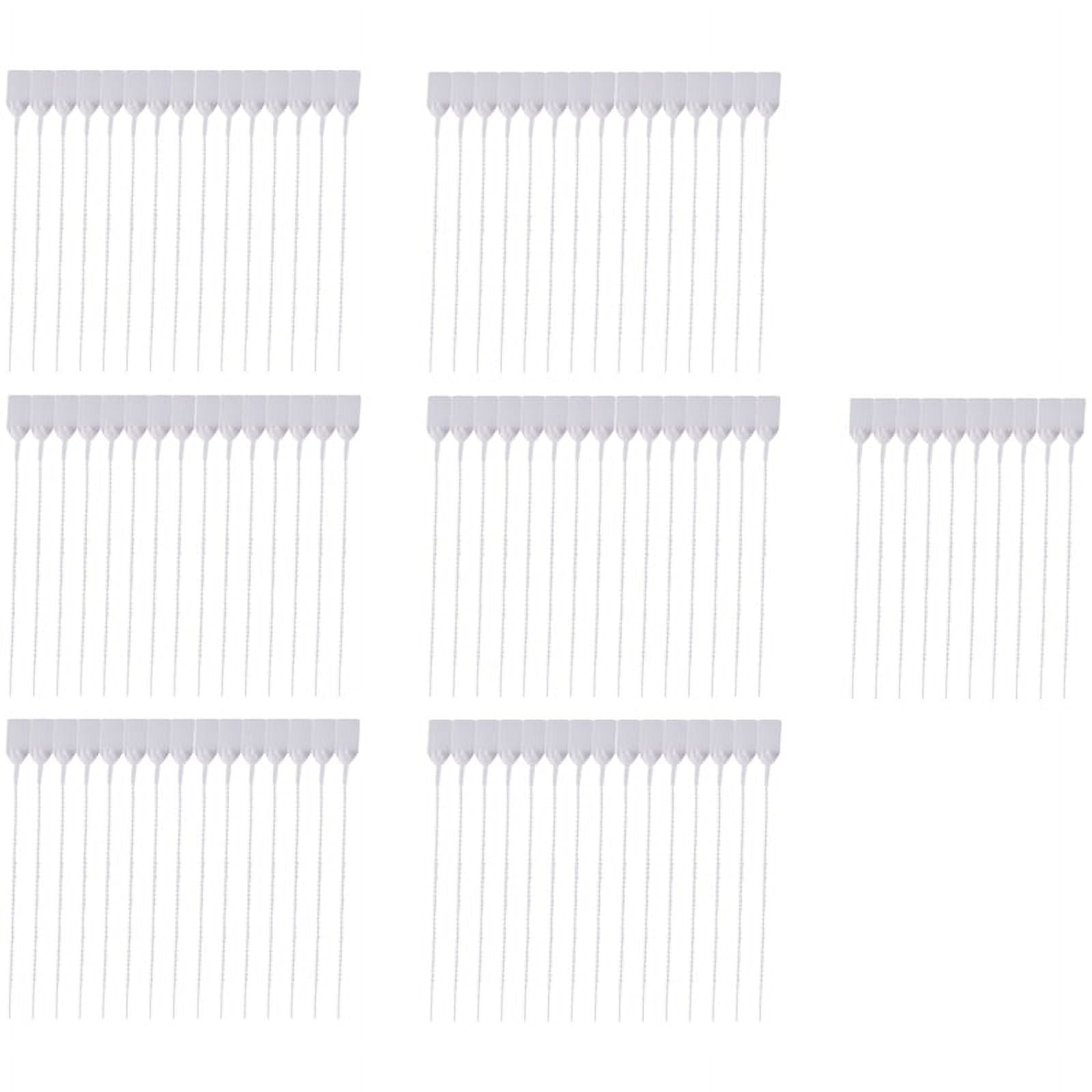 100 Plastic Tamper Seals, Numbered Zip Ties Tags,Disposable Self ...