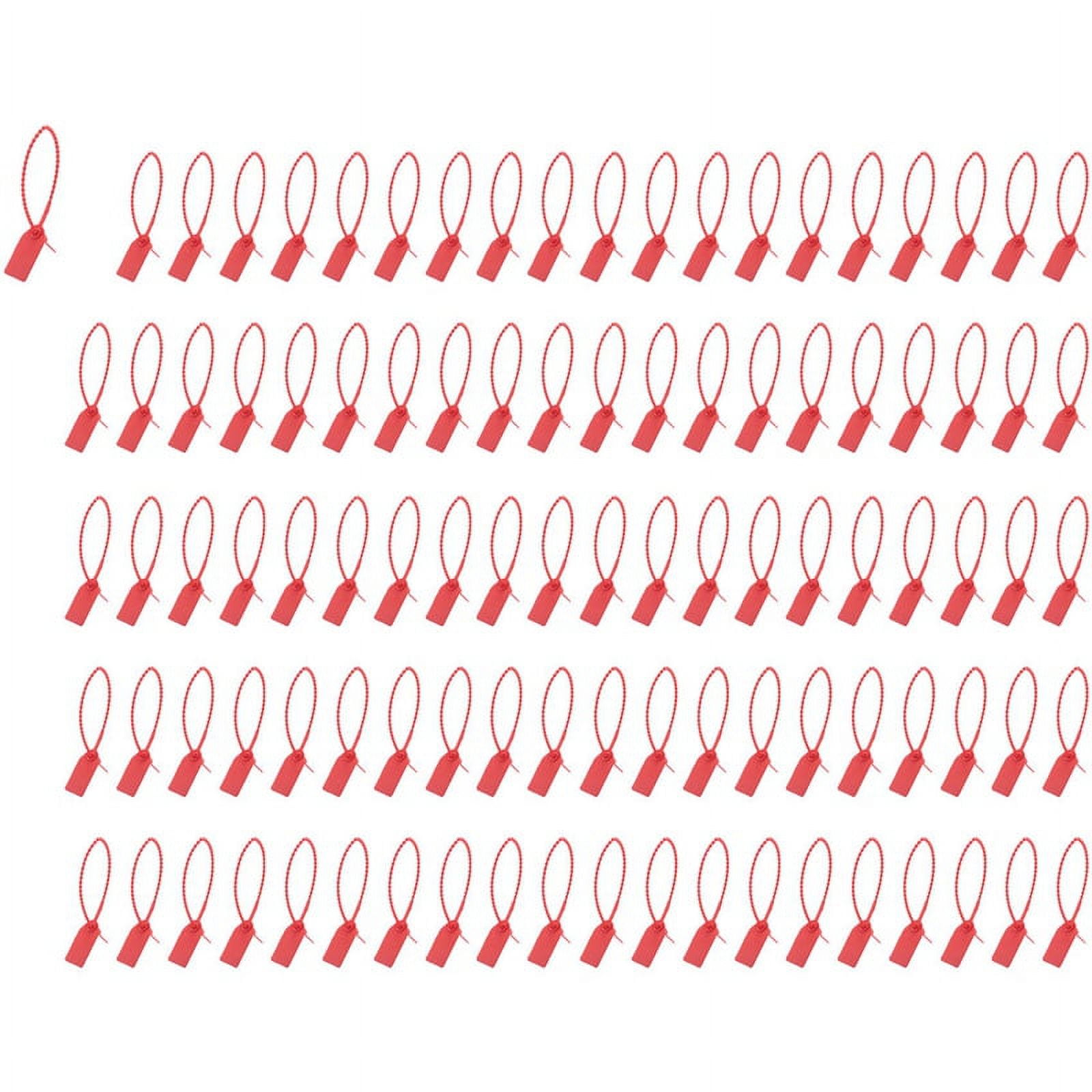 100 Plastic Tamper Seals, Numbered Zip Ties Tags,Disposable Self ...