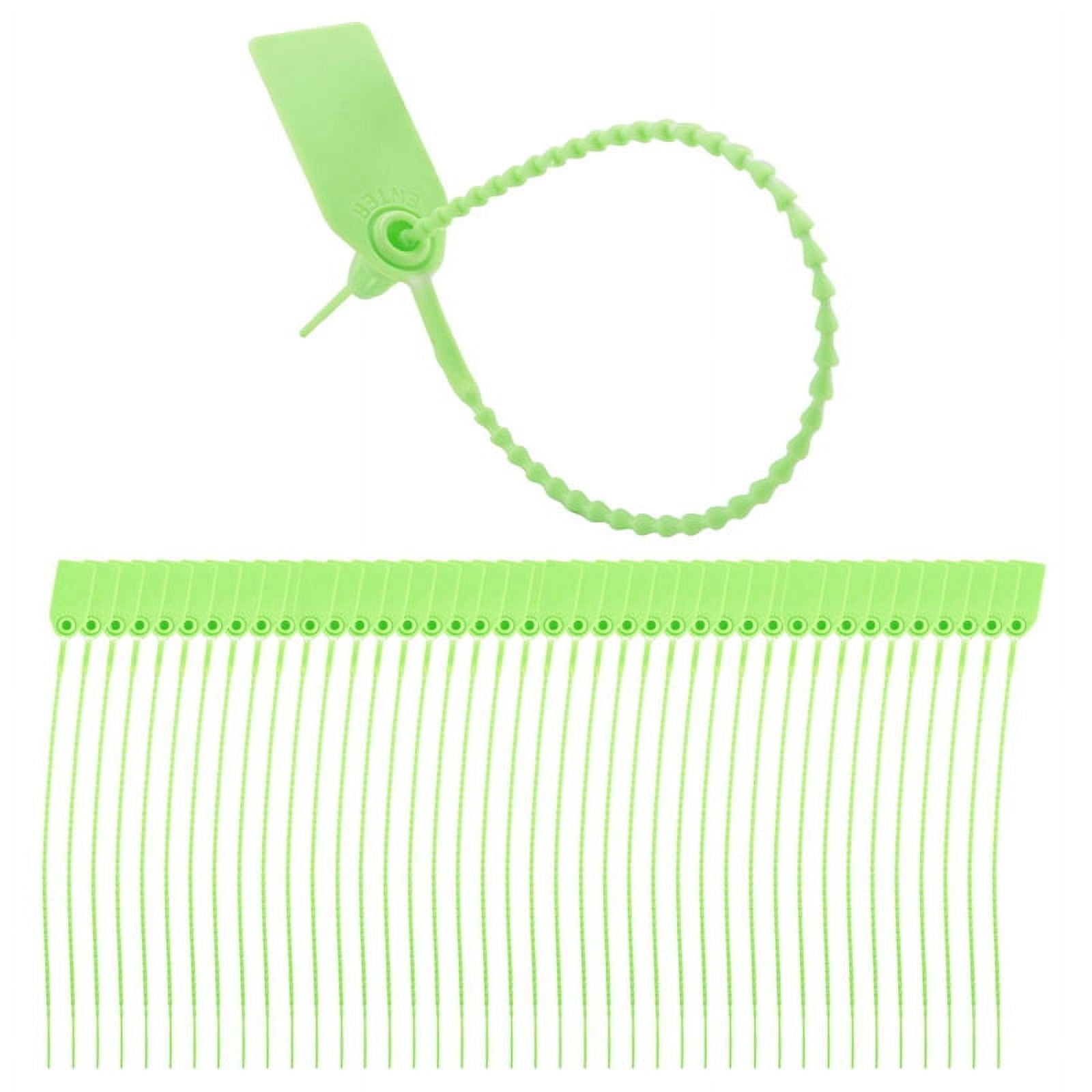 100 Plastic Tamper Seals, Numbered Zip Ties Tags,Disposable Self ...