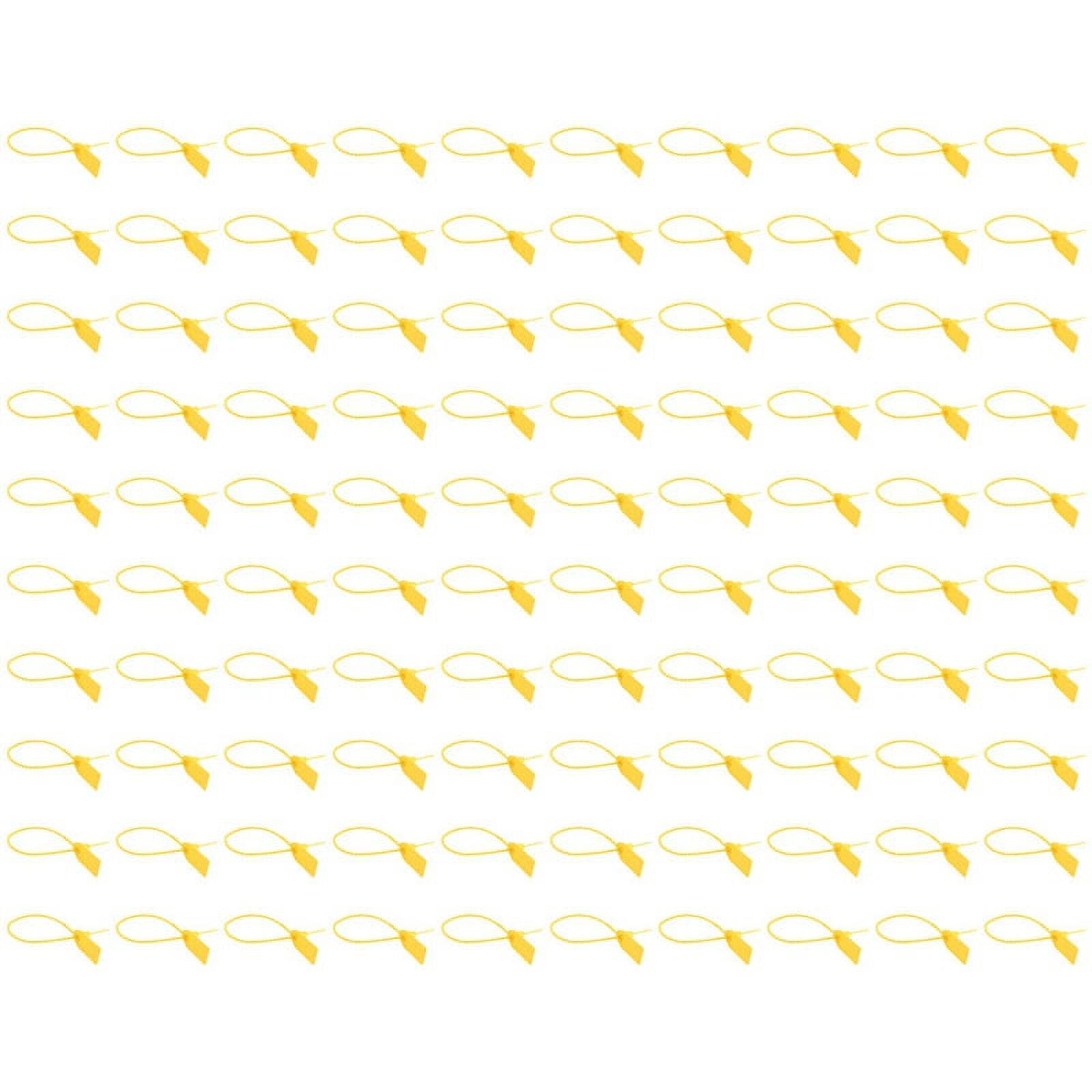 100 Plastic Tamper Seals, Numbered Zip Ties Tags,Disposable Self ...