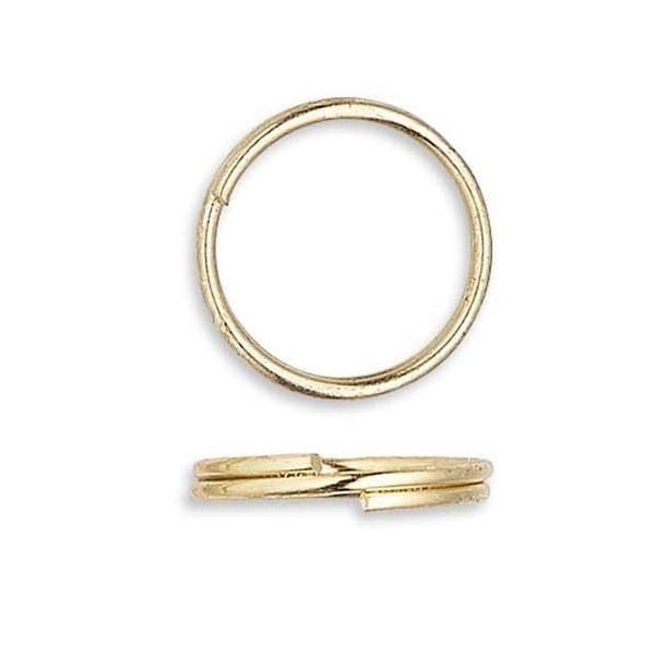 100 Plated Steel 12mm Round Double Loop Split Ring Jewelry Keyring ...
