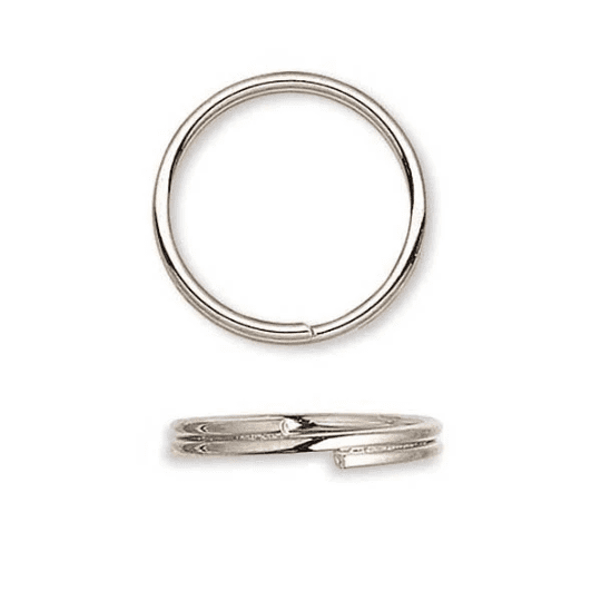 100 Plated Steel 8mm Round Double Loop Split Ring Findings for Jewelry ...