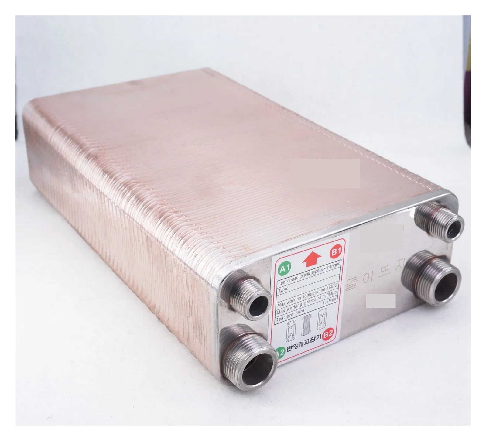 100 Plates 20KW Heat Exchanger Beer Wort Chiller Cooler SUS 304 ...