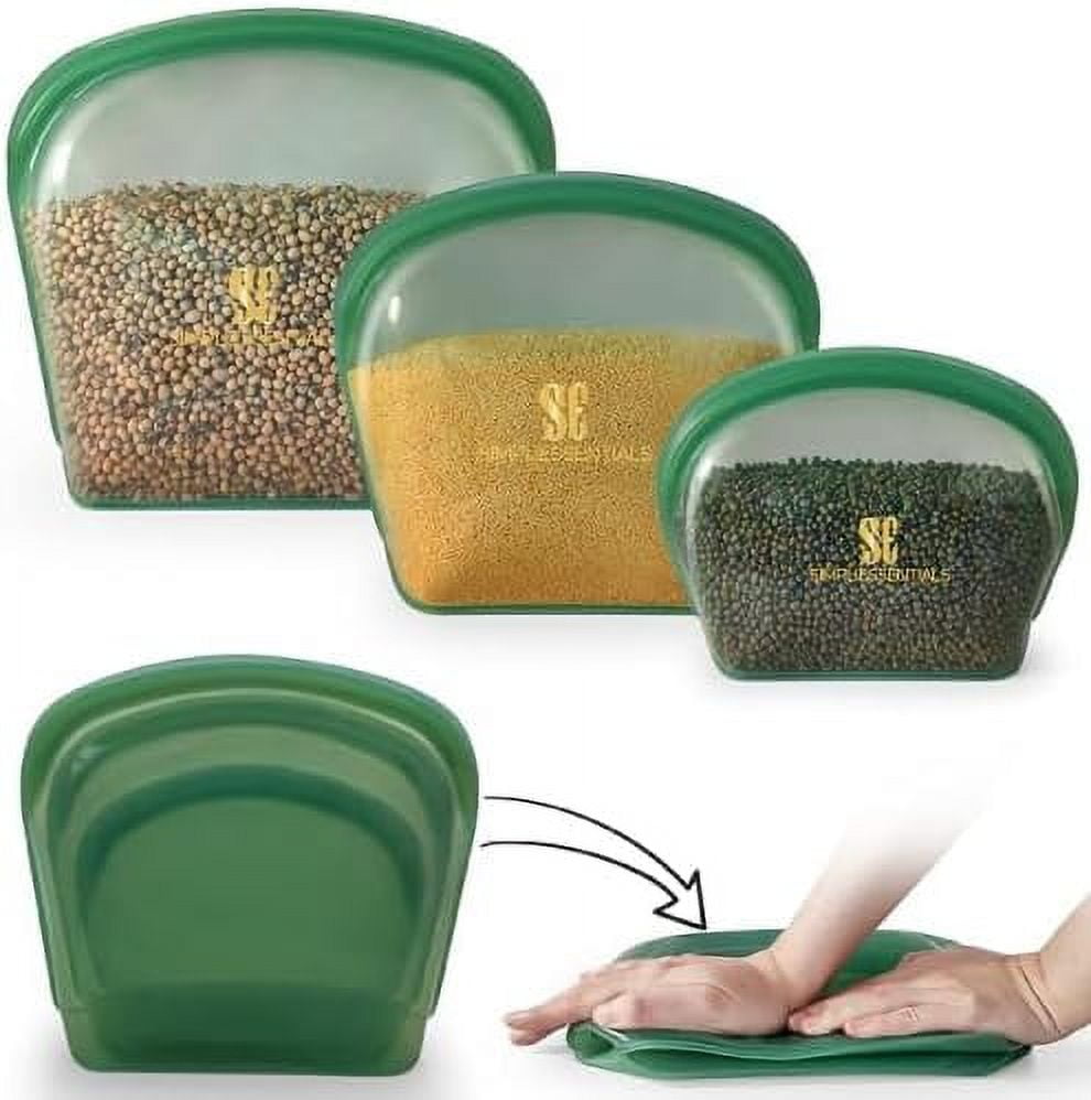 100% Platinum Silicone Food Storage Bags (3 Sizes - 35 Oz, 70 OZ & 1 ...