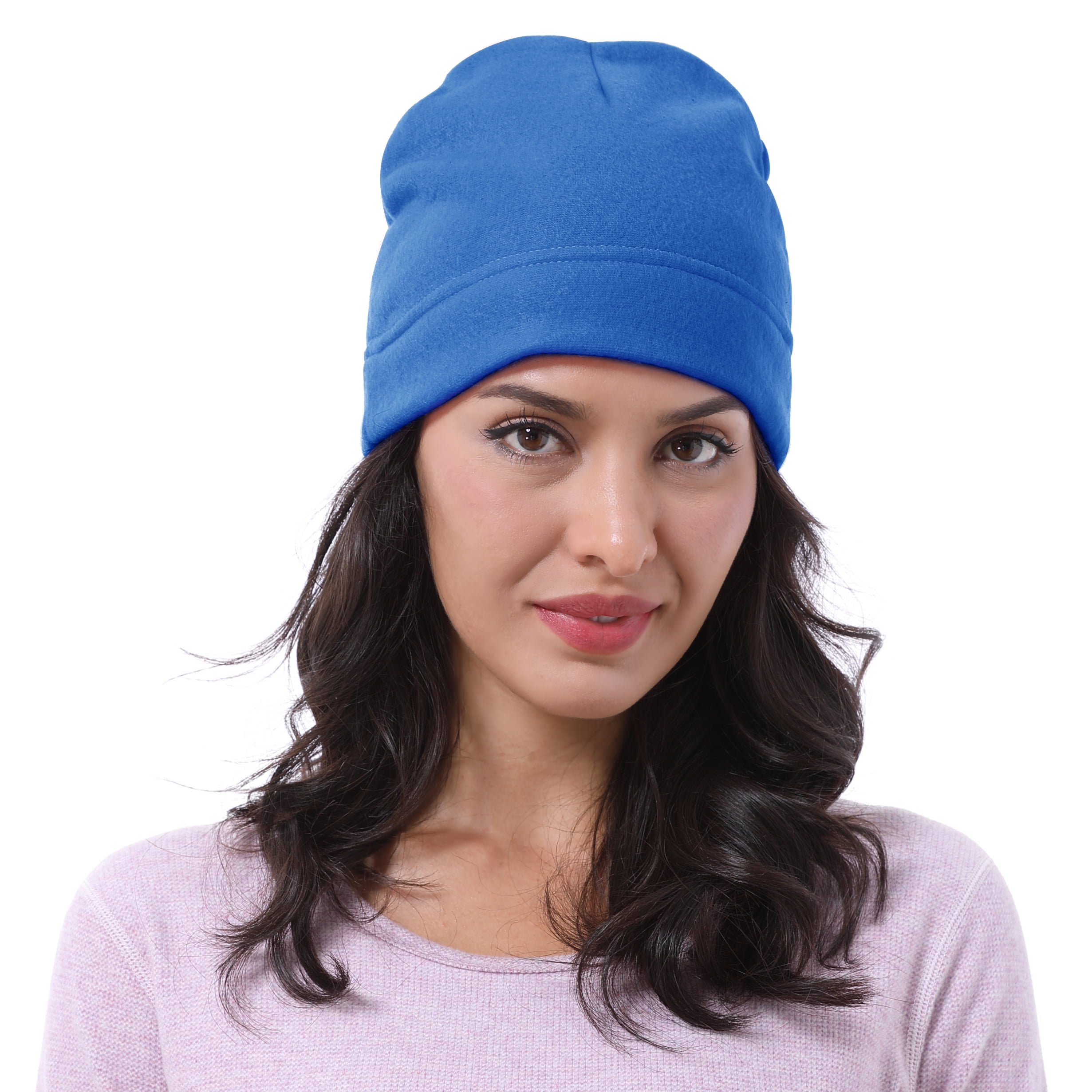 100% Polar Fleece Skull Cap Warm and Cozy Beanie - Walmart.com